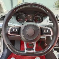 China Faux Carbon Fiber Car Steering Wheel Cover for VW Golf 7 Golf R MK7 Polo GTI Scirocco 2015 2016 for sale