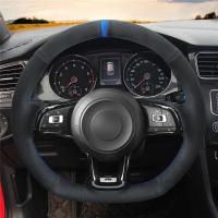 China Car Steering Wheel Cover for Volkswagen GTI Golf 5 6 7 MK6 MK5 MK7 VW Polo Scirocco R for sale