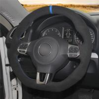 China Car Steering Wheel Cover for Volkswagen GTI Golf 5 6 7 MK6 MK5 MK7 VW Polo Scirocco R for sale
