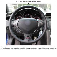 China 2003-2012 Honda Acura TL Customized TLX-L PU Leather Hand Sewing Steering Wheel Cover for sale