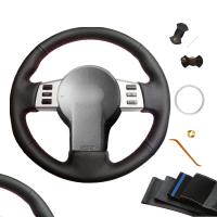 China Green Thread Custom Black DIY Steering Wheel Cover for Infiniti FX35 FX45 2003-2012 for sale