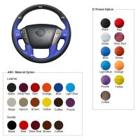 China Custom Soft Leather Steering Wheel Cover for Infiniti QX80 2014-2019 in Brown Thread for sale