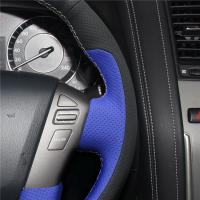 China Custom Soft Leather Steering Wheel Cover for Infiniti QX80 2014-2019 in Brown Thread for sale