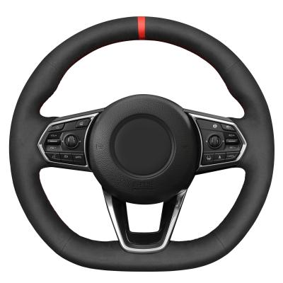 China Customize Your Acura MDX TLX ILX Tl RSX Integra with Black Suede Steering Wheel Cover for sale