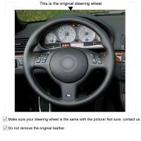 China Customized Steering Wheel Cover for BMW E46 E39 330i 540i 525i 530i 330Ci M3 2001-2003 for sale