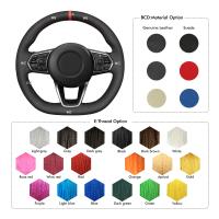 China Customize Your Acura MDX TLX ILX Tl RSX Integra with Black Suede Steering Wheel Cover for sale