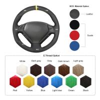 China Infiniti EX35 EX37 G25 G35 G37 Q40 Q60 Custom Hand Sewing Black Suede Steering Wheel Cover for sale