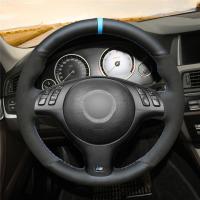 China DIY Steering Wheel Cover in Black Suede for BMW E46 E39 330i 540i 525i 530i 330Ci M3 for sale