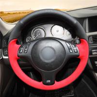 China Upgrade Your BMW E46 E39 with a Black Suede Leather Hand Stitched Steering Wheel Cover for sale