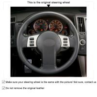 China Customized Hand Stitched Leather Steering Wheel Cover for Infiniti FX35 FX45 2003-2008 for sale