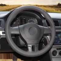 China CC Auto Steering Wheel Covers for VW Golf 4 5 6 7 Passat B5 B6 B7 B8 Polo GTI Scirocco Jetta Beetle Touran Tiguan for sale