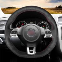 China CC Auto Steering Wheel Covers for VW Golf 4 5 6 7 Passat B5 B6 B7 B8 Polo GTI Scirocco Jetta Beetle Touran Tiguan for sale