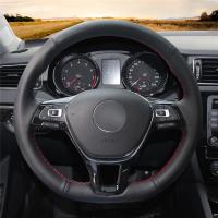 China CC Auto Steering Wheel Covers for VW Golf 4 5 6 7 Passat B5 B6 B7 B8 Polo GTI Scirocco Jetta Beetle Touran Tiguan for sale