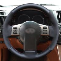 China Customized Suede Steering Wheel Cover for Nissan 350z Z33 Infiniti FX35 FX45 2003-2007 for sale