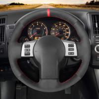 China Handmade Fan Club Steering Wheel Cover for Nissan 350Z Z33 Infiniti FX35 FX45 2003-2008 for sale