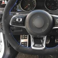 China Suede Steering Wheel Cover for VW MK5 MK6 MK7 MK8 Golf 5 6 7 8 GTI GTD GTE Polo R line Scirocco Tiguan for sale