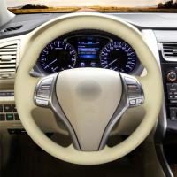 China Custom Beige Steering Wheel Cover for Nissan Teana Altima X-Trail Qashqai Rogue Pulsar for sale