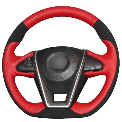 China Custom Black Steering Wheel Cover for Nissan Tiida and Versa Note Easy Installation for sale