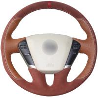 China Custom Black Steering Wheel Cover for Nissan Tiida and Versa Note Easy Installation for sale