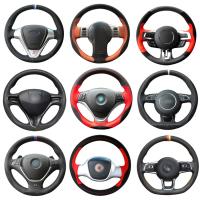 China Car Fitment VW Golf 7 Mk7 Polo Jetta Passat B8 Tiguan Black Suede Steering Wheel Cover for sale