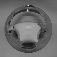 China Hand Sewing Black Suede Steering Wheel Cover for 2003-2005 Honda Civic 7 in Leather for sale