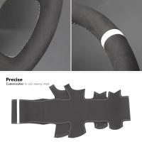 China Hand Sewing Black Suede Steering Wheel Cover for 2003-2005 Honda Civic 7 in Leather for sale