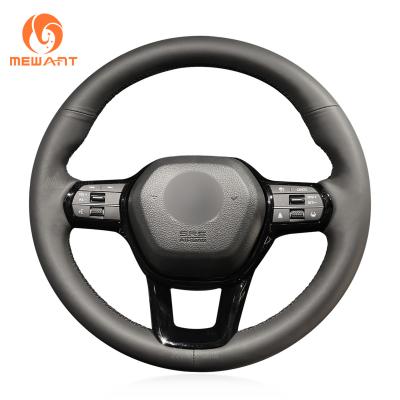 China Durable Grey Faux Leather Hand Sewing Steering Wheel Cover for Honda Civic 11 2022 for sale