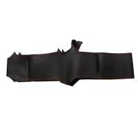China VW Golf 6 Mk6 Jetta 6 Polo 2011-2014 Custom Black Artificial Leather Steering Wheel Wrap for sale