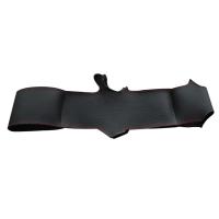 China VW Golf 6 Mk6 Jetta 6 Polo 2011-2014 Custom Black Artificial Leather Steering Wheel Wrap for sale
