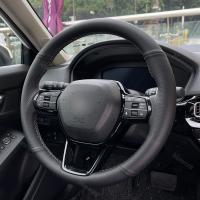 China 30*15*5 cm Custom Hand Sewing Black PU Leather Steering Wheel Cover for Honda Civic 11th gen 2022 for sale