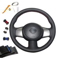 China Customized Hand Sewing Car Accessories Steering Wheel Cover for Nissan March Sunny Versa for sale
