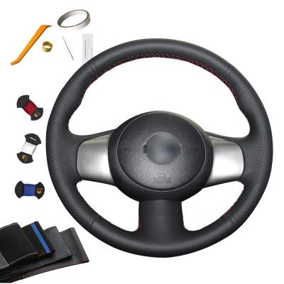 China Customized Hand Sewing Car Accessories Steering Wheel Cover for Nissan March Sunny Versa for sale