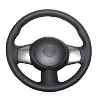 China Customized Hand Sewing Car Accessories Steering Wheel Cover for Nissan March Sunny Versa for sale