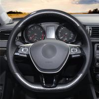 China Grey Sew Thread Needle Custom Steering Wheel Cover for Volkswagen Golf 7 Mk7 Polo Jetta Passat B8 Tiguan 2017 Sharan 2016 2017 Touran 2016 2017 Up for sale
