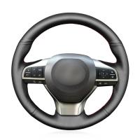 China Customized Black Leather Steering Wheel Cover for Lexus ES300h ES350 2016-2018 110g for sale