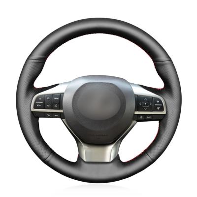China Customized Black Leather Steering Wheel Cover for Lexus ES300h ES350 2016-2018 110g for sale