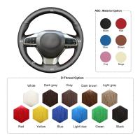 China Customized Black Leather Steering Wheel Cover for Lexus ES300h ES350 2016-2018 110g for sale