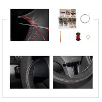 China Upgrade Your Volkswagen VW Passat B7 Jetta Mk6 Light Blue Thread Steering Wheel Cover for sale