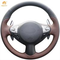 China 2012-2016 Nissan Juke Maxima Sentra SV Custom Hand Sewing Leather Steering Wheel Covers for sale