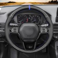 China Customized Suede Carbon Fiber Steering Wheel Cover for 2017-2020 Honda Civic 11th gen for sale
