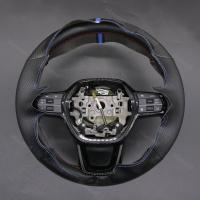 China Customized Suede Carbon Fiber Steering Wheel Cover for 2017-2020 Honda Civic 11th gen for sale