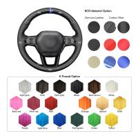 China Customized Suede Carbon Fiber Steering Wheel Cover for 2017-2020 Honda Civic 11th gen for sale
