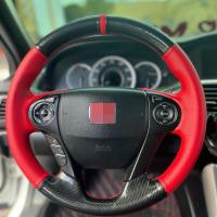 China Hand Stitched Leather Steering Wheel Cover for Honda Accord 9 Crosstour Pilot Ridgeline Odyssey for sale