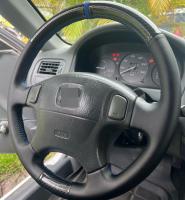 China ACURA Hand Stitching Black Carbon Leather Steering Wheel Cover for Honda Prelude Accord 6 Odyssey CRV Civic Acura CL MDX TL for sale