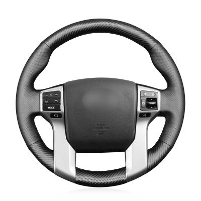 China Black Carbon Fiber Steering Wheel Cover for Toyota Land Cruiser Prado Tacoma 110g for sale