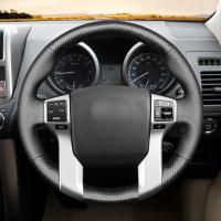 China Black Carbon Fiber Steering Wheel Cover for Toyota Land Cruiser Prado Tacoma 110g for sale
