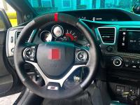 China Black Suede Leather Steering Wheel Cover for Honda Civic Si 9 9th Gen 2012 2013 2014 2015 for sale