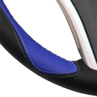 China Custom Black Suede Leather Steering Wheel Cover for Nissan Qashqai Rogue Pulsar 2014-2018 for sale