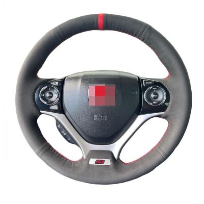 China Soft Suede Steering Wheel Cover for 2015-2016 Honda Civic Si 9 9th Gen Custom Design for sale