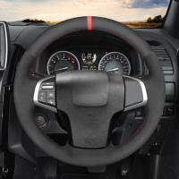 China Red Suede Steering Wheel Cover for Isuzu D-MAX DMAX 2012-2020 Mewant's Popular Choice for sale